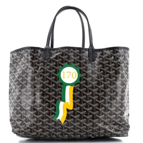 GOYARD Saint Louis Printed Coated Canvas Pm Tote - Black