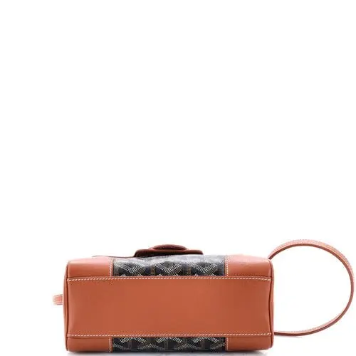 Goyard Saigon Mini Top Handle Bag Coated Canvas With Leather - Brown
