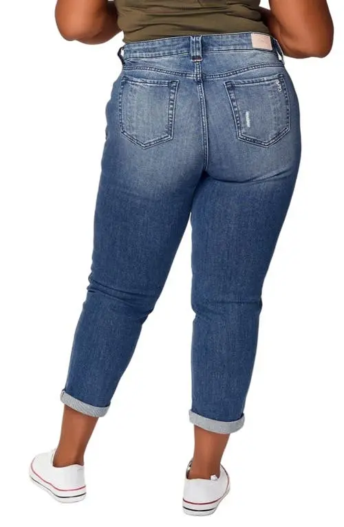 SLINK JEANS Mid-rise Cropped Boyfriend Jeans - Valentina