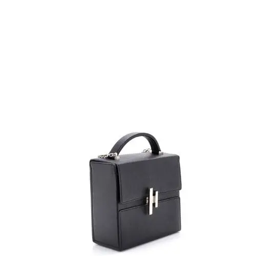 Hermès Cinhetic Top Handle Bag Verso Chevre Mysore - Black