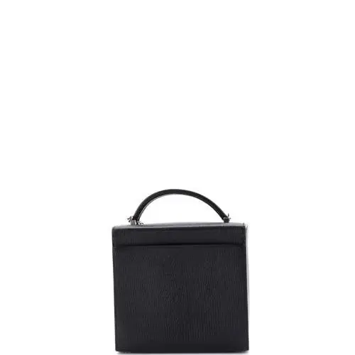 Hermès Cinhetic Top Handle Bag Verso Chevre Mysore - Black