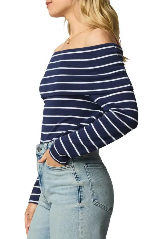 Splendid Josie Stripe Off-the-shoulder Top
