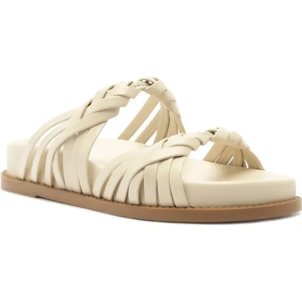 Schutz Braided Platform Sandals - Sugar White
