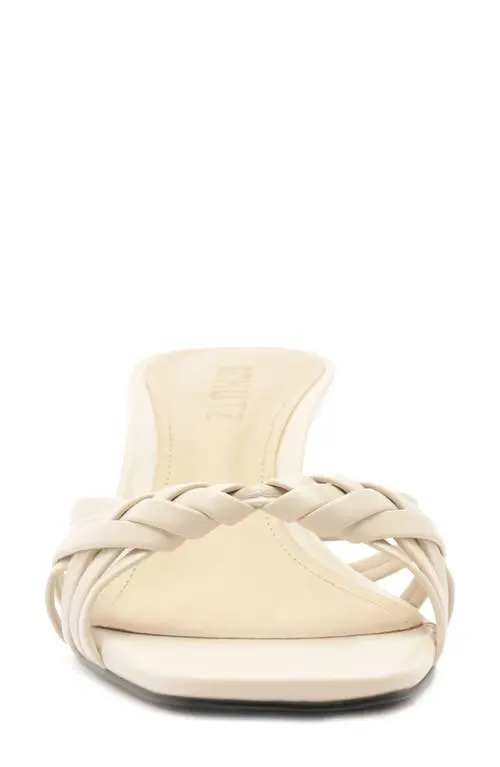 Schutz Tara Interlaced Slide Sandal - Sugar White