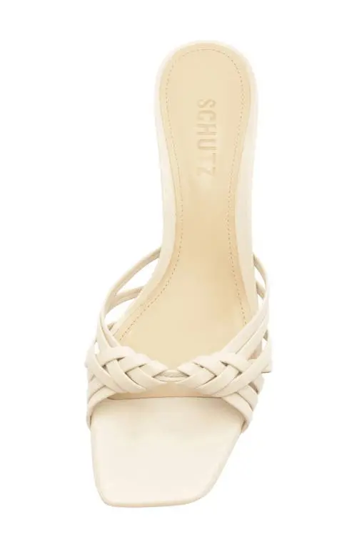 Schutz Tara Interlaced Slide Sandal - Sugar White