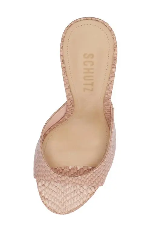 Schutz Clea Tiger Print Slide Sandal - Cotton Candy