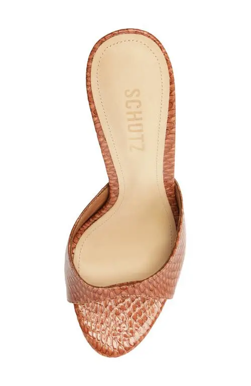 Schutz Clea Tiger Print Slide Sandal