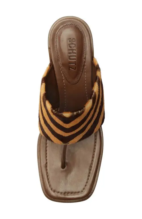 Schutz Martha Flip Flop - Natural/pecan Brown