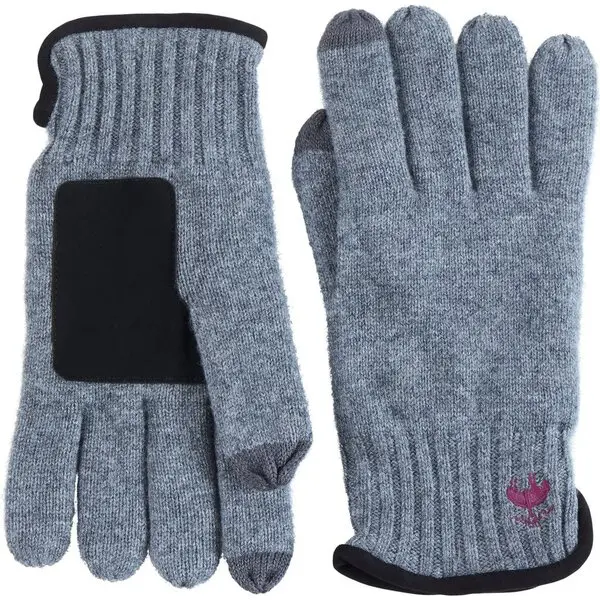 Brooks Brothers Cashmere Blend Gloves With Suede Trim - Charcoal