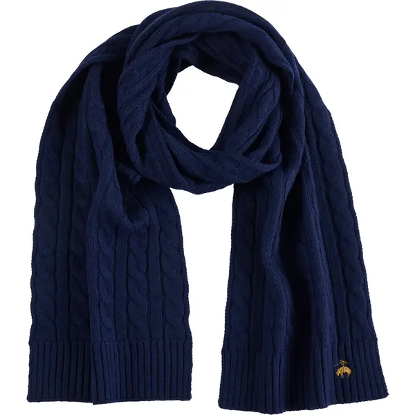 Brooks Brothers Cable-knit Scarf - Navy