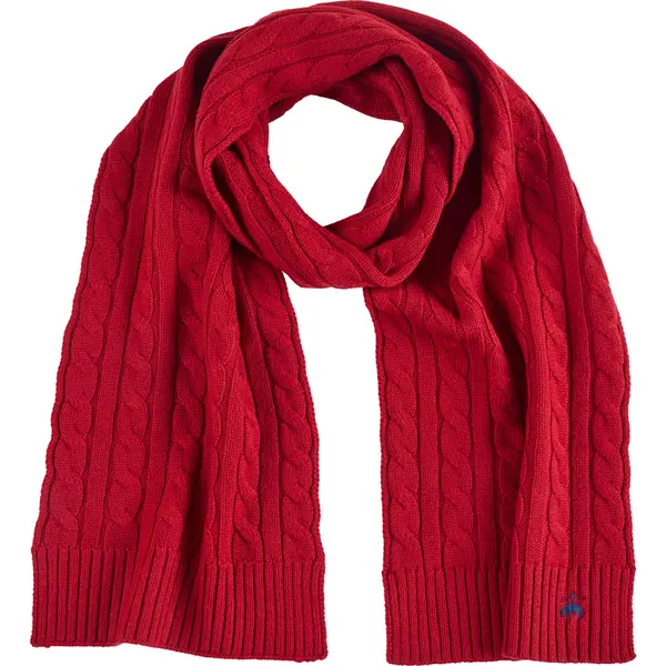 Brooks Brothers Cable-knit Scarf - Red
