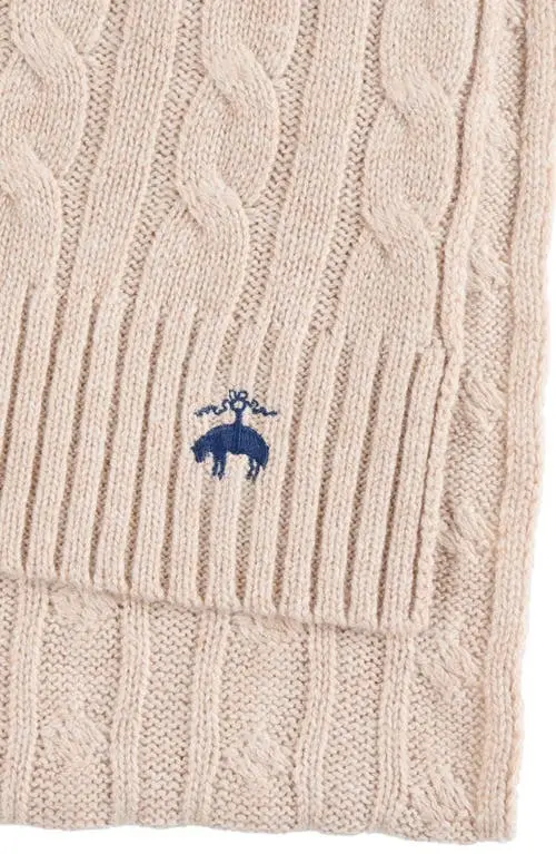 Brooks Brothers Cable-knit Scarf - Red