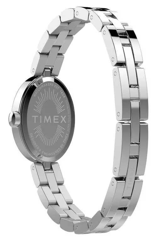 Timex® Cavatina Oval Bracelet Watch - Blue/silver