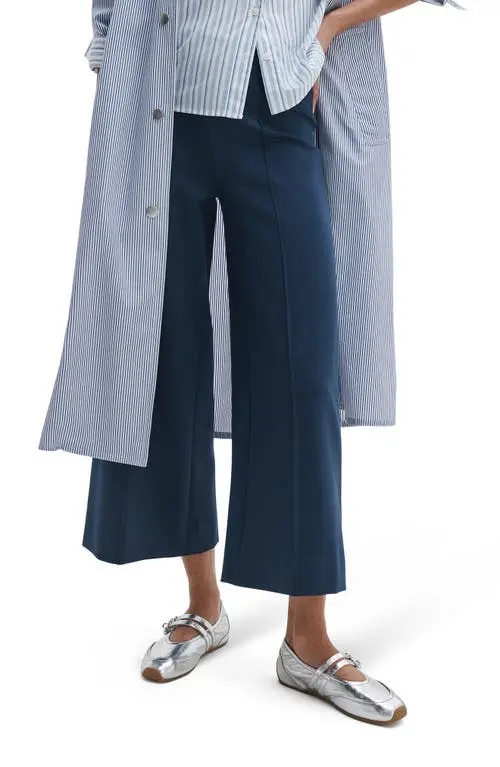 Rag & Bone Irina Wide Leg Crop Pants - Navy