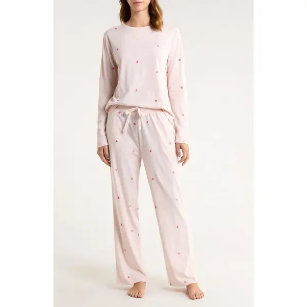 PAPINELLE Jada Organic Cotton Pajamas - Rosewater/geranium