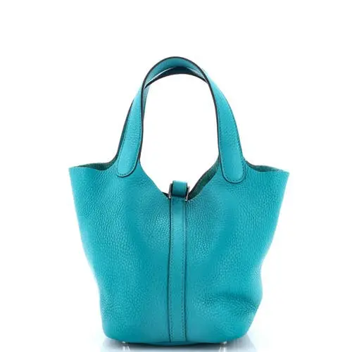 Hermès Picotin Lock Bag Clemence Pm - Blue