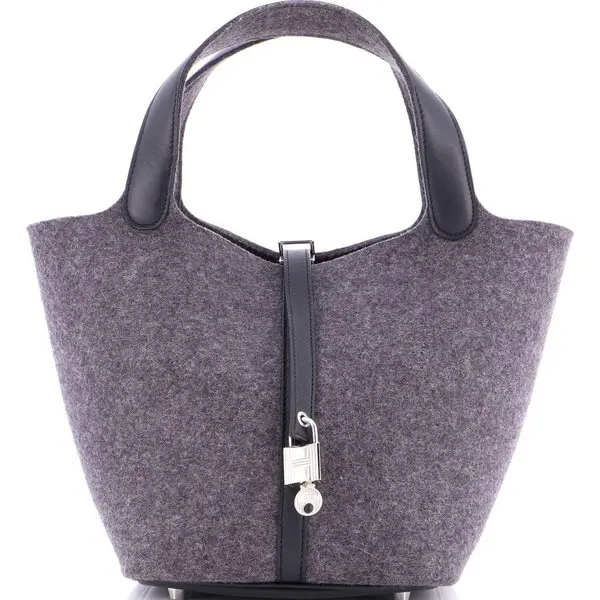 Hermès Picotin Lock Bag Felt With Leather Mm