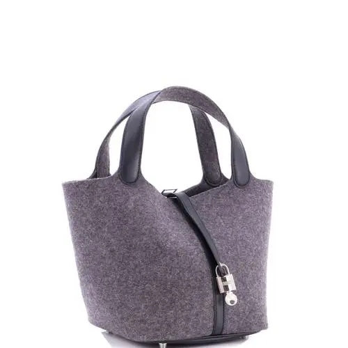 Hermès Picotin Lock Bag Felt With Leather Mm