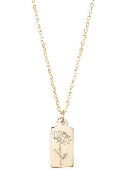 SET & STONES Tawney Birth Flower Pendant Necklace - Gold/april