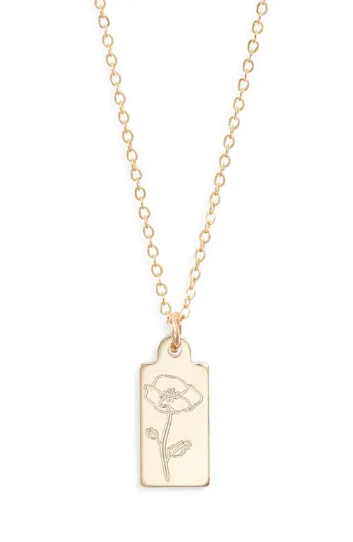 SET & STONES Tawney Birth Flower Pendant Necklace - Gold/august