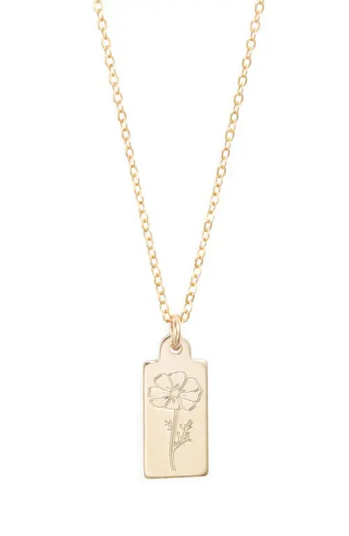 SET & STONES Tawney Birth Flower Pendant Necklace - Gold/october