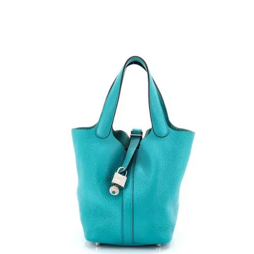 Hermès Picotin Lock Bag Clemence Pm - Blue