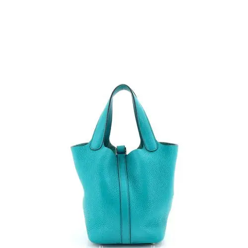 Hermès Picotin Lock Bag Clemence Pm - Blue