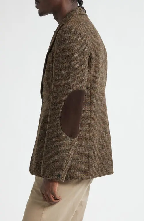 NOAH Harris Tweed Wool Sack Jacket - Multi Brown