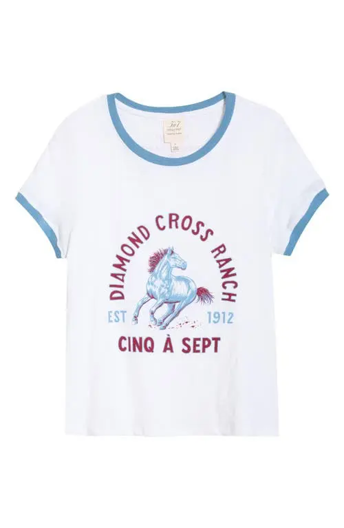 Cinq À Sept Diamond Cross Ranch Graphic T-shirt