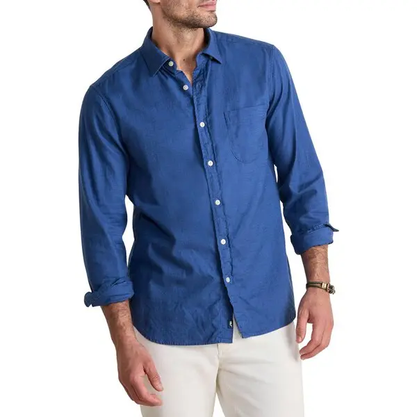 Vineyard Vines Cisco Solid Island Slub Cotton Button-up Shirt - Moonshine