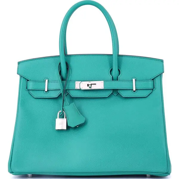 Hermès Birkin Handbag Epsom With Palladium Hardware 30 - Blue