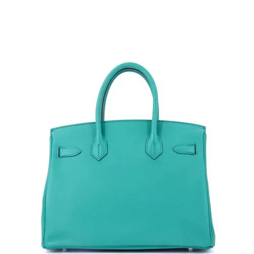 Hermès Birkin Handbag Epsom With Palladium Hardware 30 - Blue