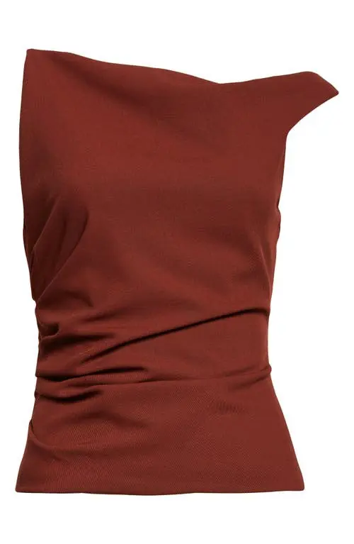 A.L.C. Leia Ruched One-shoulder Top - Rust
