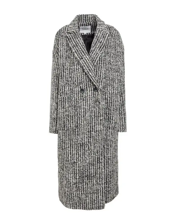 Ba&sh Bouclé Double-breasted Coat - Black