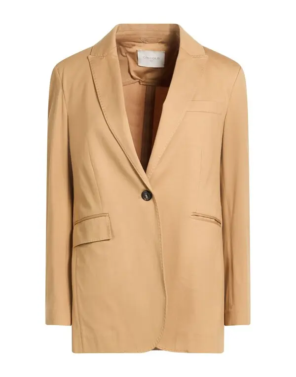 CIRCOLO 1901 Single-breasted Blazer In Cotton And Elastane - Beige