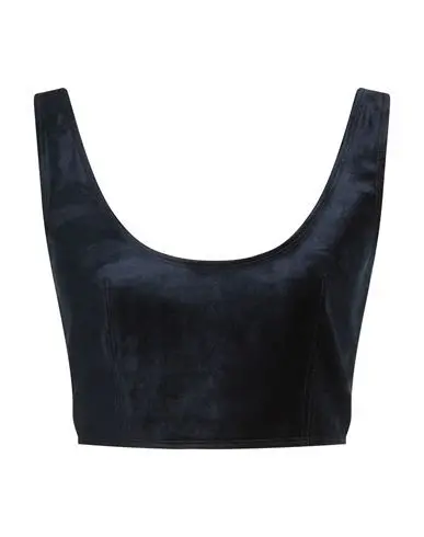 FORTE_FORTE Velvet Crop Top - Midnight Blue