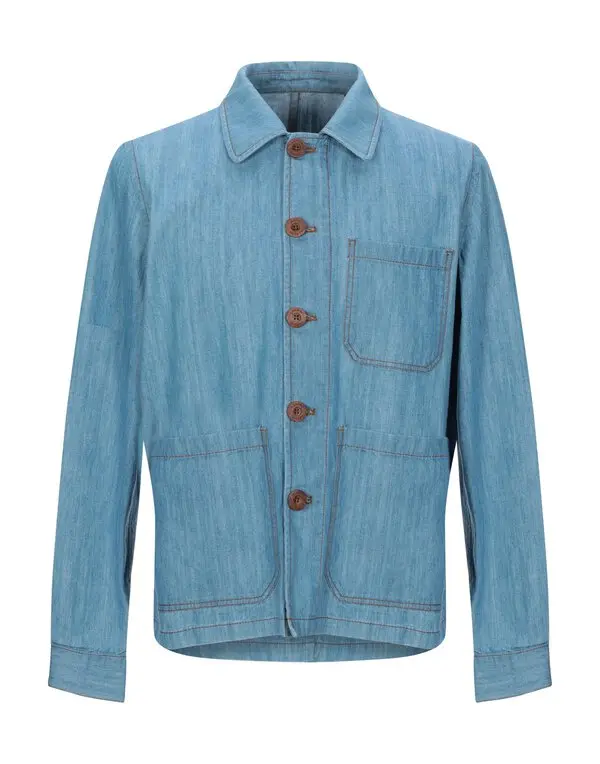 LARDINI Denim Outerwear Size Cotton - Blue
