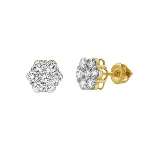 LUVMYJEWELRY 1.05 Ctw Lab Grown Diamond Earrings - 14k Yellow Gold