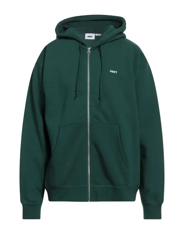 Obey Hooded Cotton-blend Fleece Sweatshirt