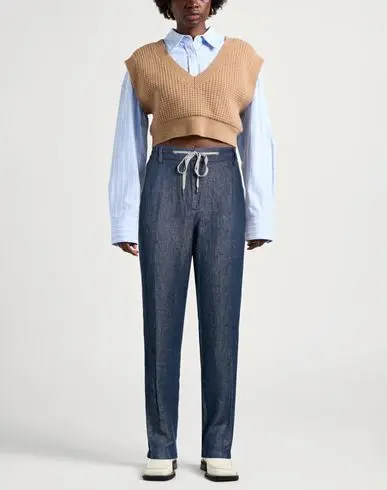 Eleventy Linen Tapered Pants - Blue