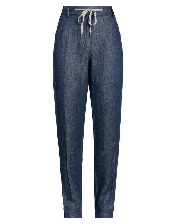 Eleventy Linen Tapered Pants - Blue