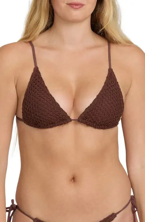 BILLABONG Twisted Tides Slider Triangle Bikini Top - Espresso