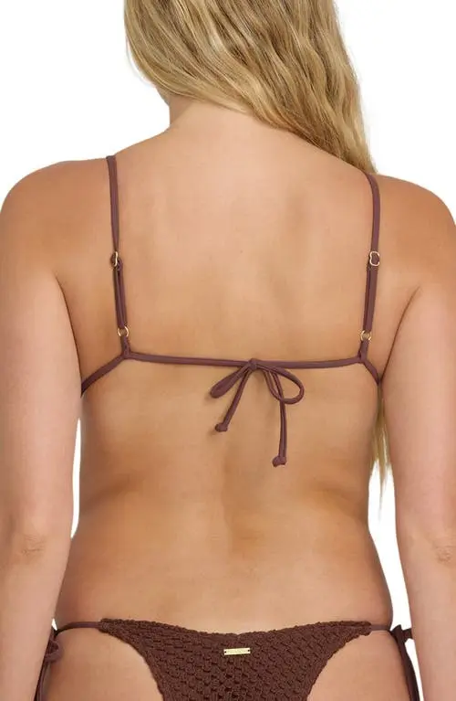 BILLABONG Twisted Tides Slider Triangle Bikini Top - Espresso