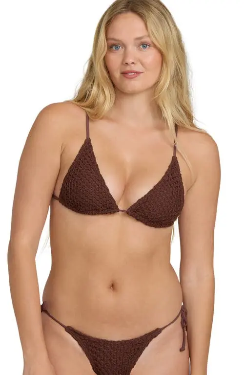 BILLABONG Twisted Tides Slider Triangle Bikini Top - Espresso