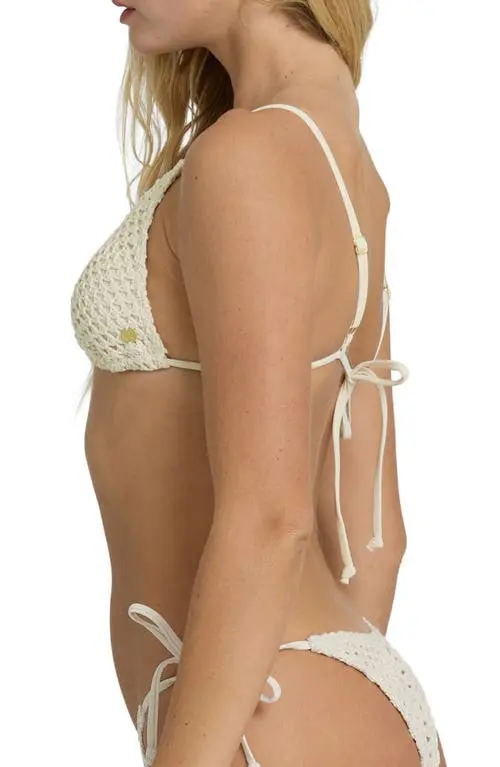 BILLABONG Twisted Tides Slider Triangle Bikini Top - White Cap