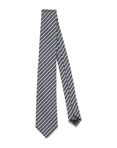 Emporio Armani Striped Silk Necktie - Blue