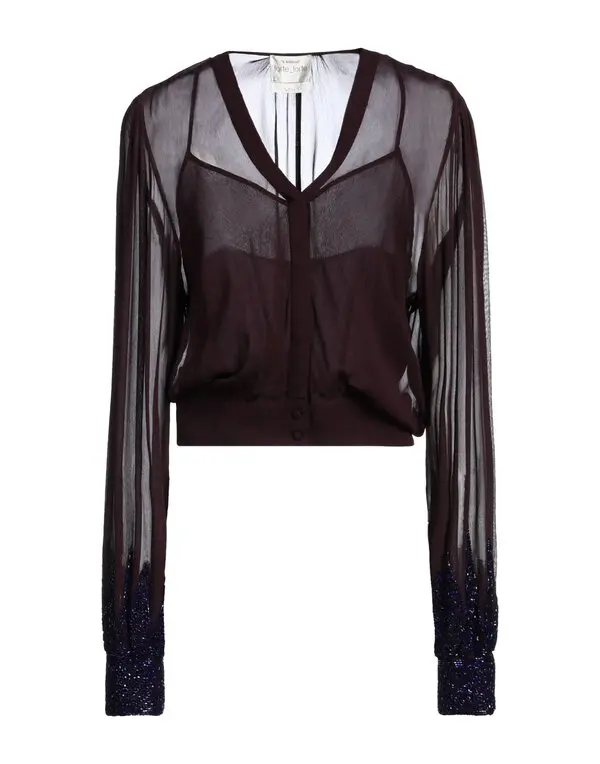 FORTE_FORTE Georgette Appliqued Shirt - Purple