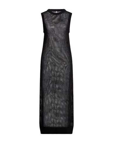 DANIELE FIESOLI Maxi Dress In Linen And Cotton - Black