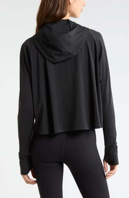 Zella Revitalize Cropped Hoodie - Black