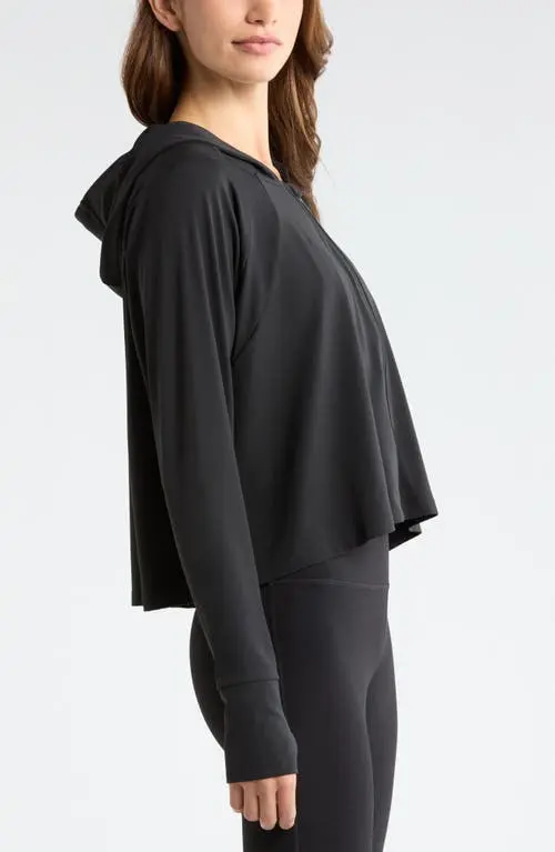 Zella Revitalize Cropped Hoodie - Black